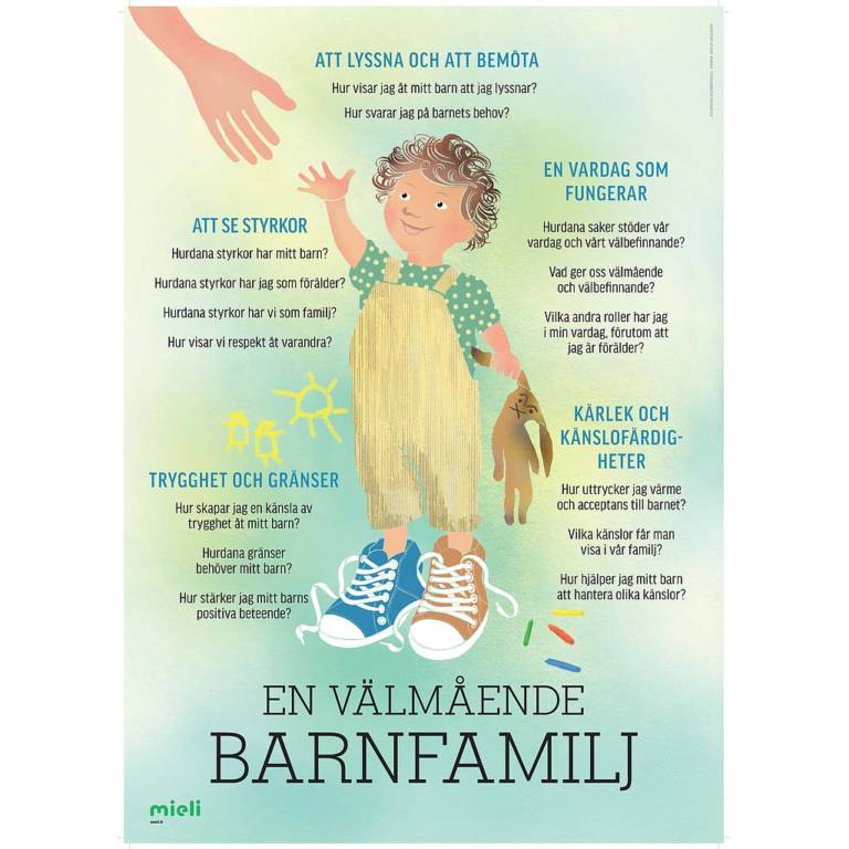 En välmående barnfamilj -affischen 8 st. - MIELI rf